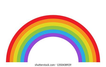 Rainbow Arc Shape Half Circle Bright Stock Vector (Royalty Free) 1111672163
