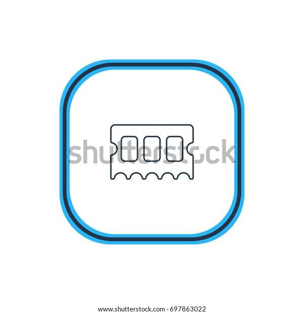 Vector Illustration Ram Outline Beautiful Computer Stock Vector ...