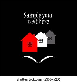 Vector Illustration Real Estate Red White Stock Vector (Royalty Free ...