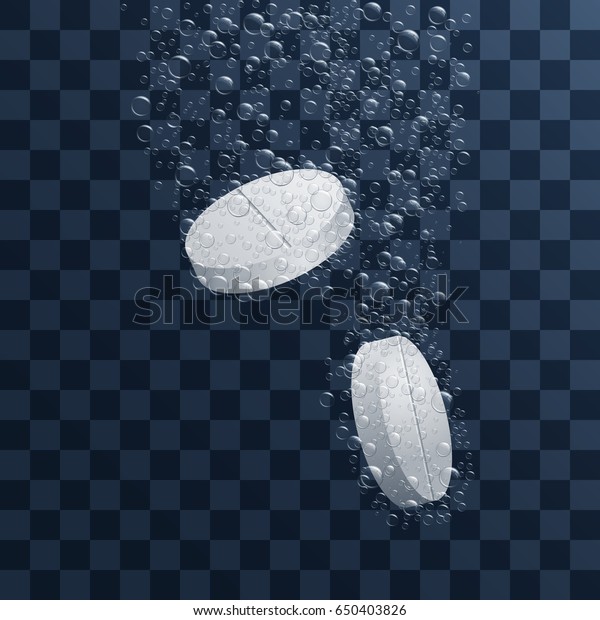 Vector Illustration Realistic Effervescent Soluble Tablets Stock Vector ...