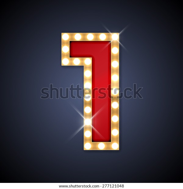 Vector Illustration Realistic Retro Signboard Number Stock Vector ...
