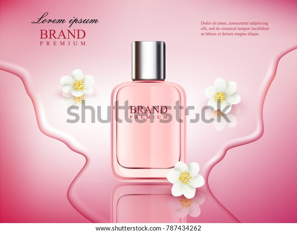 Vector Illustration Realistic Style Perfume Glass Stock Vector (Royalty ...