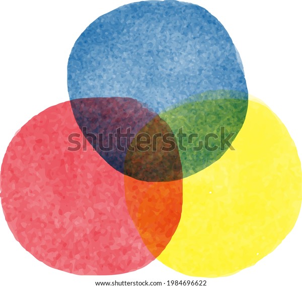 Vector Illustration Red Blue Yellow Round Stock Vector (Royalty Free ...