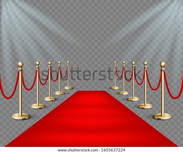 Vector Illustration Red Event Carpet Golden Stock Vector (Royalty Free ...
