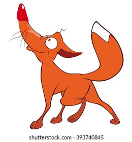 Vector Illustration Red Fox Cartoon Character Stock Vector (Royalty ...