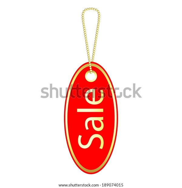Vector Illustration Red Gold Tag On Stock Vector (Royalty Free ...