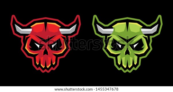 Vector Illustration Red Green Cartoon Monster Stock Vector (Royalty ...