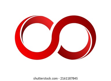 Vector Illustration Red Infinite Symbol On Stock Vector (Royalty Free ...