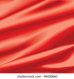 Vector Illustration Red Satin Fabric Texture Stock Vector (Royalty Free ...