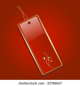 Vector Illustration Red Shiny Price Tag Stock Vector (Royalty Free ...