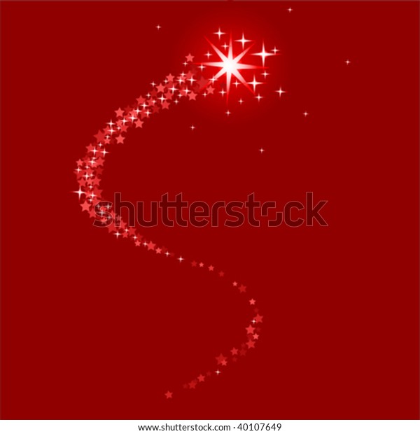 Vector Illustration Red Shooting Star Place Stock Vector (Royalty Free ...