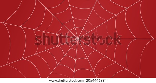 Vector Illustration Red Spider Web Background Stock Vector (Royalty ...