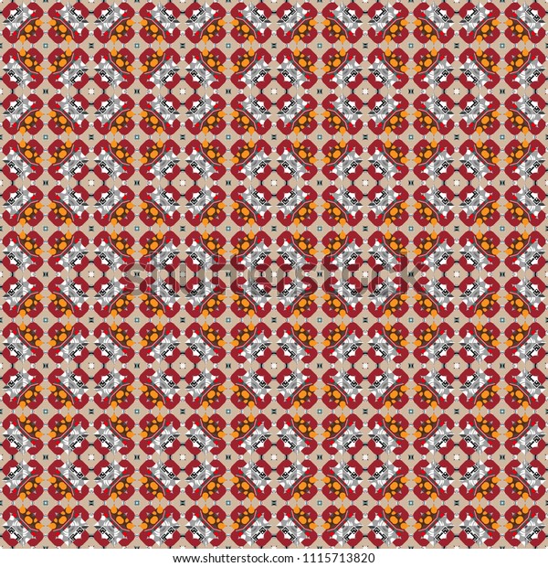 Vector Illustration Red Yellow Gray Geometric Stock Vector (Royalty ...