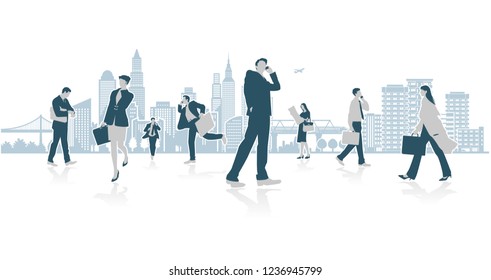 Vector Illustration Reflecting Image Business: vector de stock (libre ...