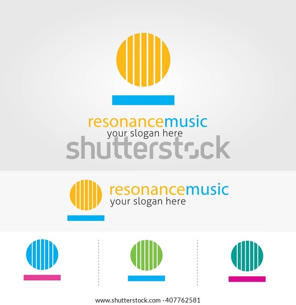 Vector Illustration Resonance Music Logo Template Stock Vector (Royalty ...