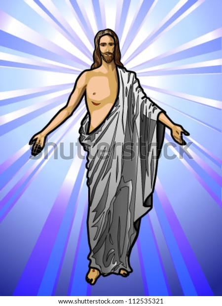 Vector Illustration Resurrected Jesus Christ Stock Vector (Royalty Free ... Vector Illustration Resurrected Jesus Christ Stock Vector (Royalty Free ...
