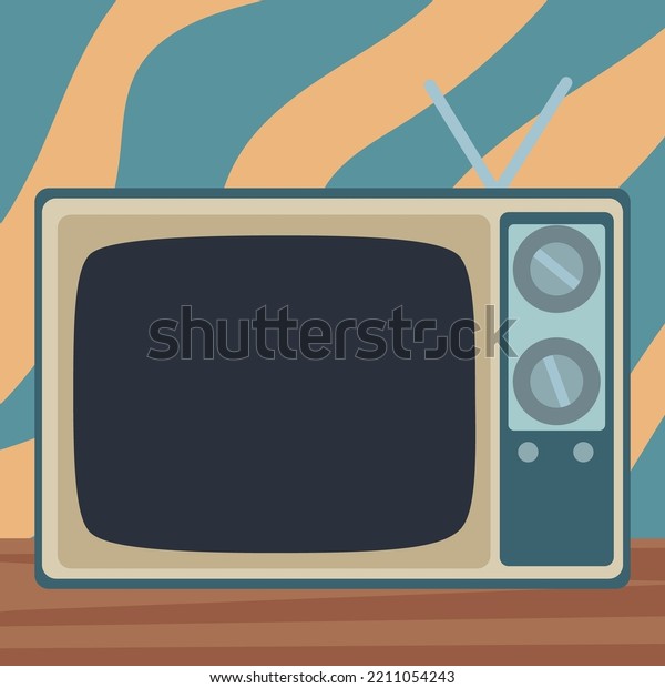 Vector Illustration Retro Tv Antenna On Stock Vector (Royalty Free ...