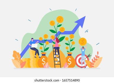 Vector Illustration Return On Investment Roi Stock Vector (Royalty Free ...
