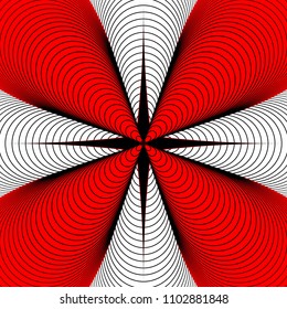 Vector Illustration Revolving Red Grey Geometric Stock Vector (Royalty ...