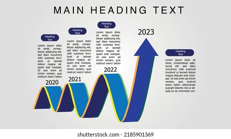 Vector Illustration Ribbon Shaped Timeline Infographic Stock Vector ...