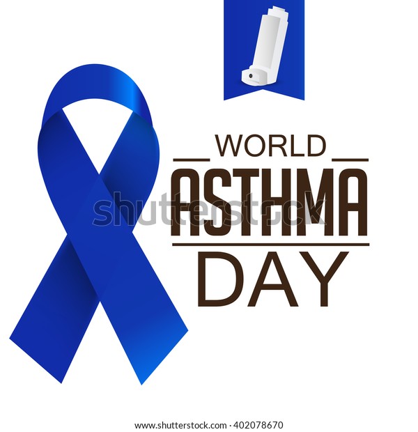 Vector Illustration Ribbon World Asthma Day Stock Vector (Royalty Free ...