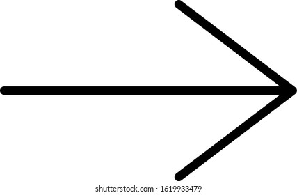 Vector Illustration Right Pointing Arrow Stock Vector (Royalty Free ...