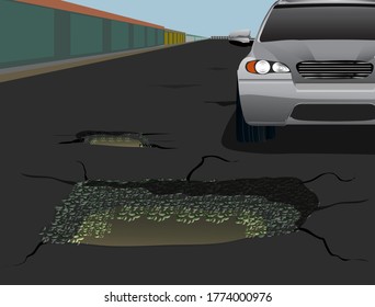 90 Pothole driving Stock Illustrations, Images & Vectors | Shutterstock