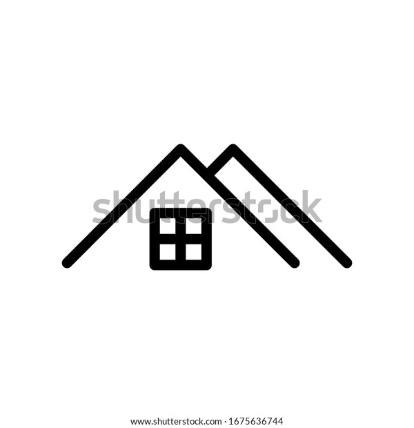Vector Illustration Roof Icon Line Design Stock Vector (Royalty Free ...