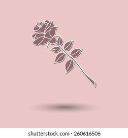 Vector Illustration Rose Color Background Stock Vector (Royalty Free ...