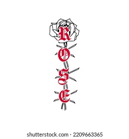 Vector Illustration Rose Flower Concept Stock Vector (Royalty Free ...