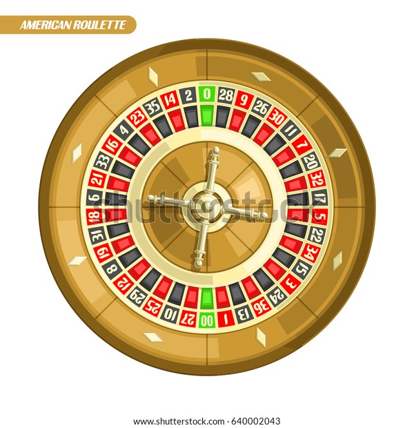 Vector Illustration Roulette Wheel American Roulette Stock Vector ...