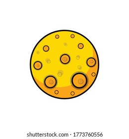 Vector Illustration Round Meteor White Background Stock Vector (Royalty ...