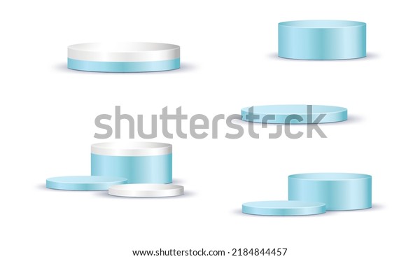 Vector Illustration Round Podiums Design Template Stock Vector (Royalty ...
