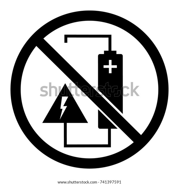 Vector Illustration Round Warning Caution Sign Stock Vector (Royalty ...