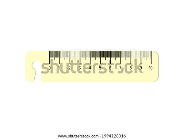 Vector Illustration Rulers Different Shapes Green Stock Vector (Royalty ...