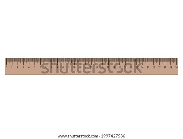 Vector Illustration Rulers Different Shapes Green Stock Vector (Royalty ...