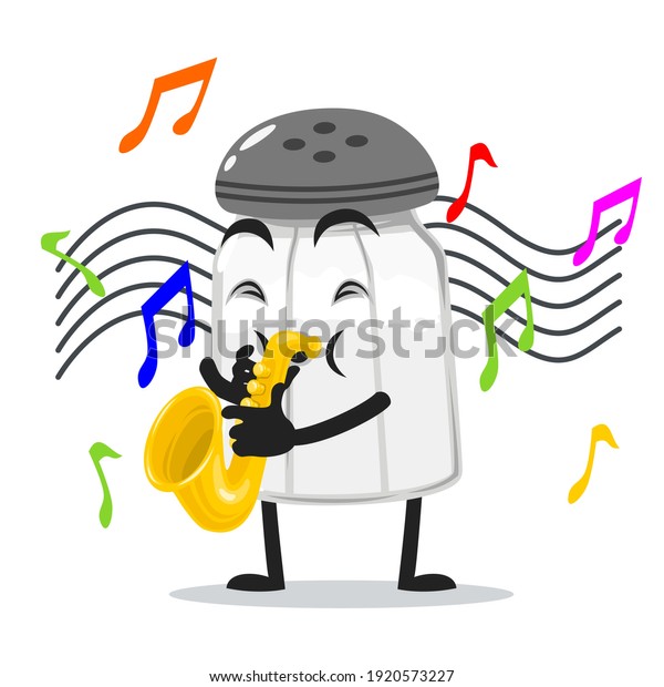 Vector Illustration Salt Shaker Mascot Character Stock Vector (Royalty ...