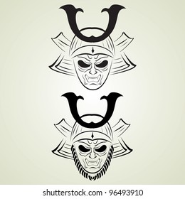 Vector Illustration Samurai Tattoo Stock Vector (Royalty Free) 96493910 ...