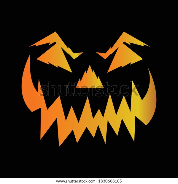 Vector Illustration Scary Smile Face Trademark Stock Vector (Royalty ...