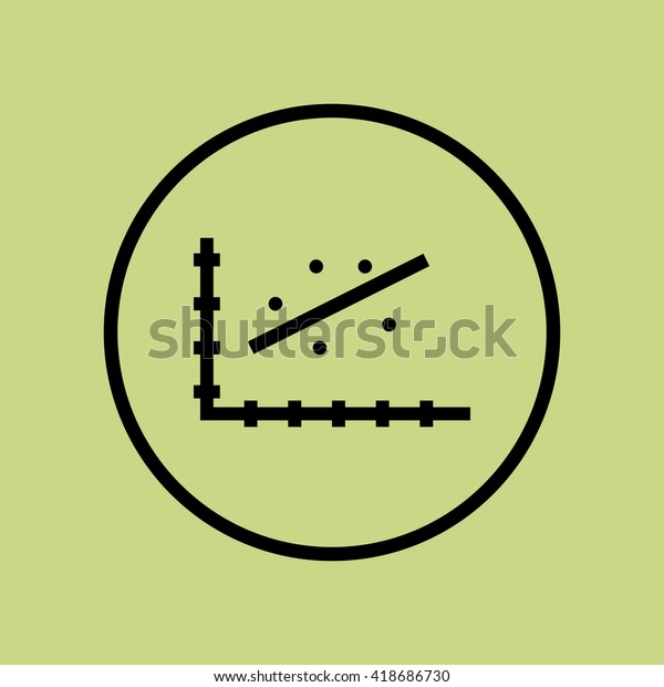 Vector Illustration Scatter Chart Icon Premium Stock Vector (Royalty ...