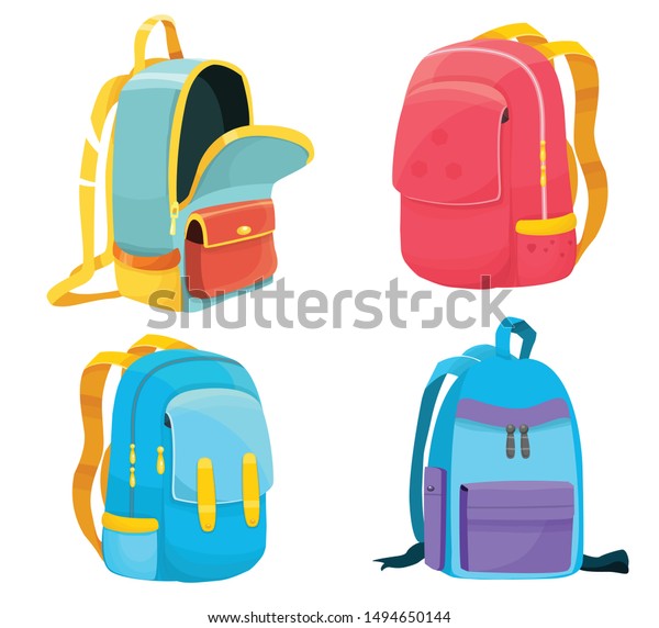 Vector Illustration School Bag Stock Vector (Royalty Free) 1494650144