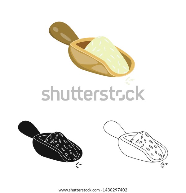 Vector Illustration Scoop Rice Logo Collection Stock Vector (Royalty ...