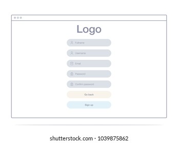 Vector Illustration Screens Web Concept Interface Stock Vector (Royalty ...