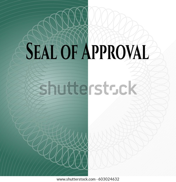 Vector Illustration Seal Approval Poster Banner Stock Vector (Royalty ...