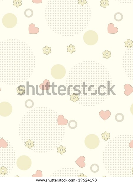 Vector Illustration Seamless Baby Background Flowers Stock Vector ...