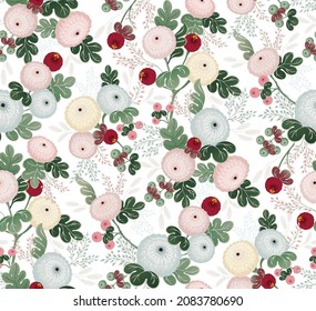 Vector Illustration Seamless Floral Pattern Spring Stock Vector ...