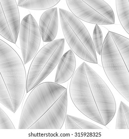 Vector Illustration Seamless Texture Leaves Lines Stock Vector (Royalty ...
