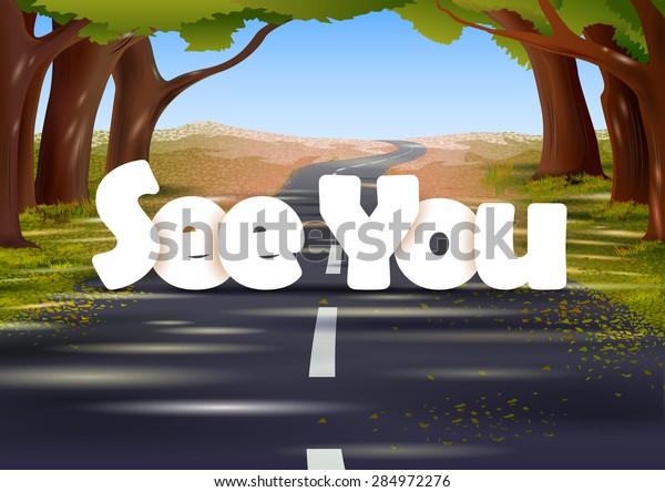 Vector Illustration See You Wallpaper Background Stock Vector (Royalty ...