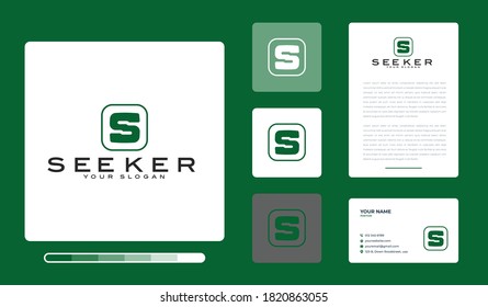 Vector Illustration Seeker Logo Design Template Stock Vector (Royalty ...