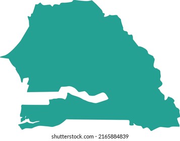 Vector Illustration Senegal Map Stock Vector (Royalty Free) 2165884839 ...